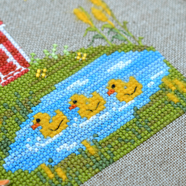 Tela Artis Counted Cross Stitch – On the pond – Enid's Collection